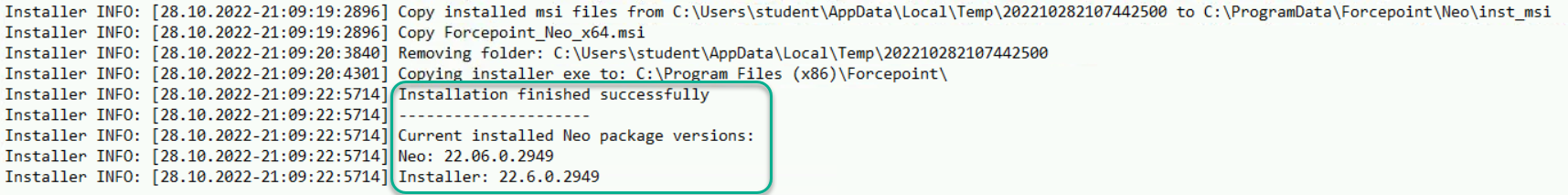 Install Forcepoint Agent using Forcepoint Cloud Security Gateway on Windows